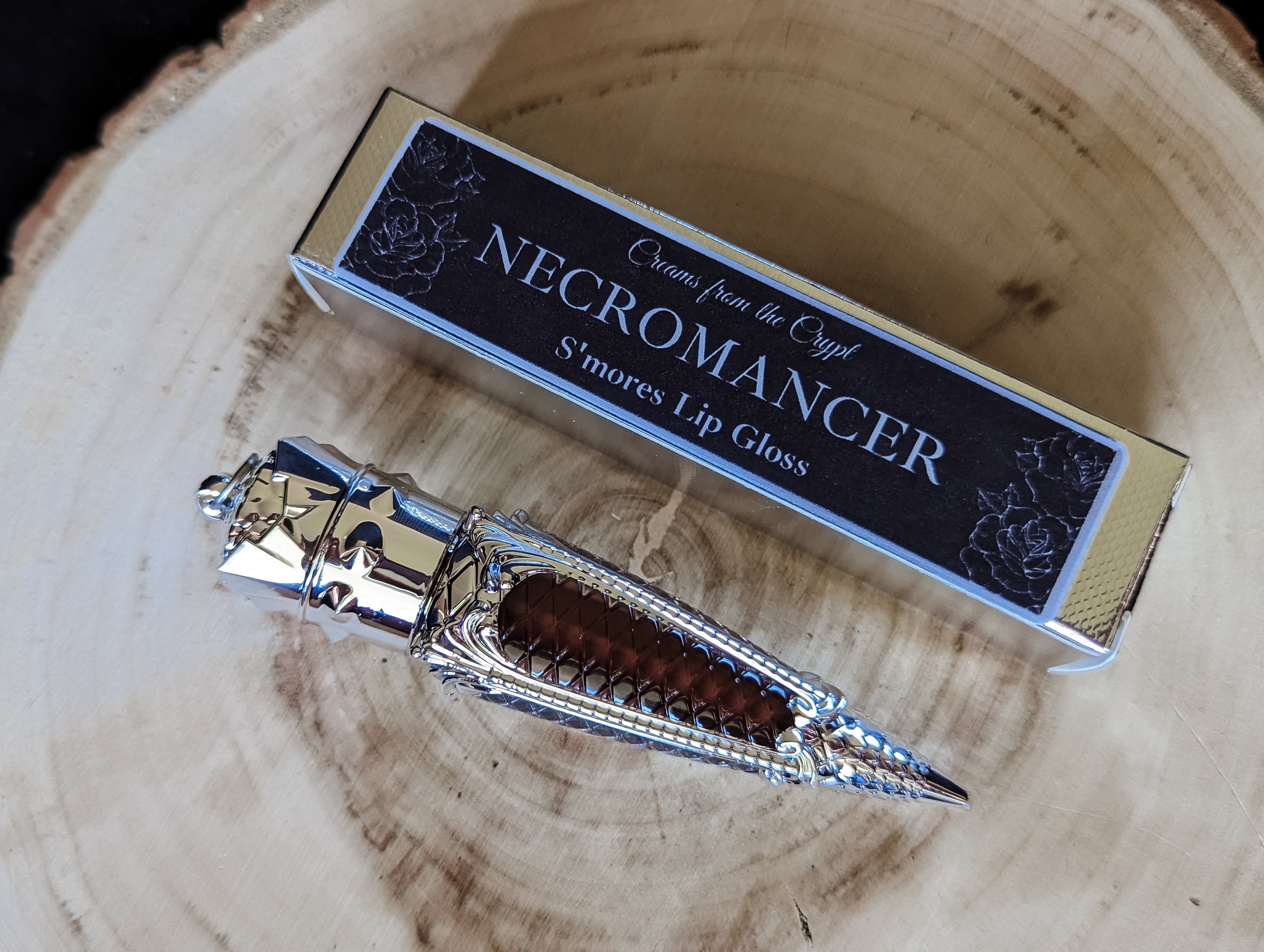 NECROMANCER (Silver Edition) - Dark brown spiced chocolate lip gloss ...